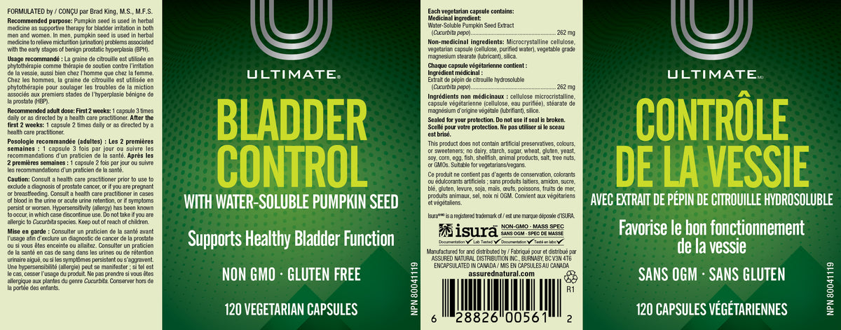 BLADDER CONTROL 120 CAPS ULTIMATE – Ave Maria Health