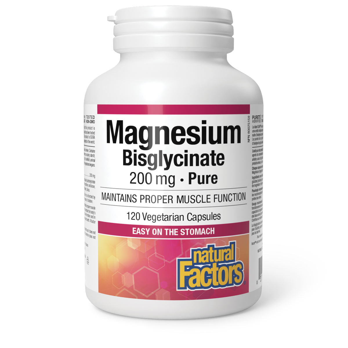 MAGNESIUM BISGLYCINATE 200 MG 120 CAPS NATURAL FACTORS – Ave Maria Health