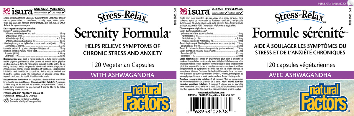 SERENITY FORMULA 120 CAPS NATURAL FACTORS – Ave Maria Health