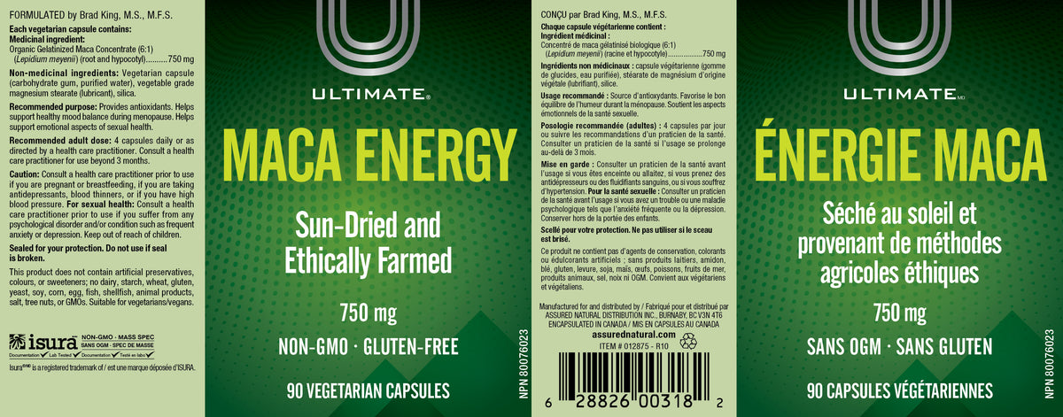 MACA ENERGY 750 MG 90 CAPS ULTIMATE – Ave Maria Health