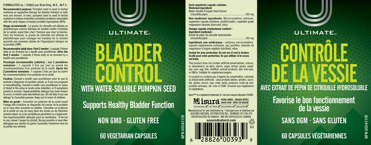 BLADDER CONTROL 60 CAPS ULTIMATE – Ave Maria Health