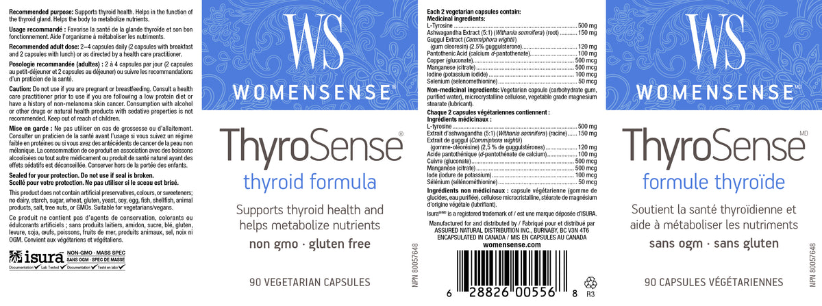 THYROSENSE 90 VCAPS WOMENSENSE – Ave Maria Health