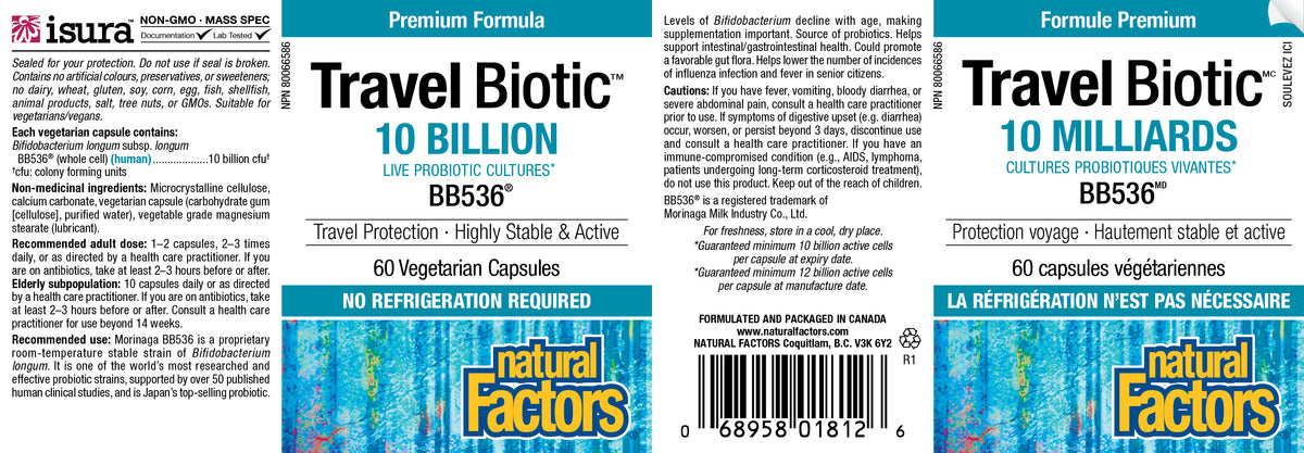TRAVEL BIOTIC 10 BILLION 60 CAPS NATURAL FACTORS – Ave Maria Health