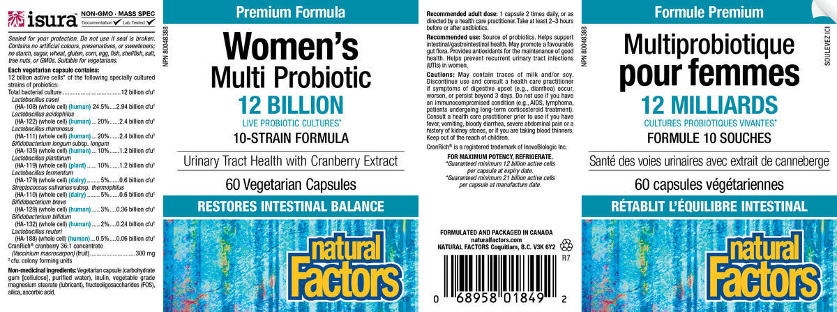 WOMENS MULTI PROBIOTIC 60 VCAPS NATURAL FACTORS – Ave Maria Health