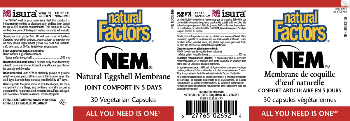 NEM 500 MG 60 VCAPS NATURAL FACTORS – Ave Maria Health