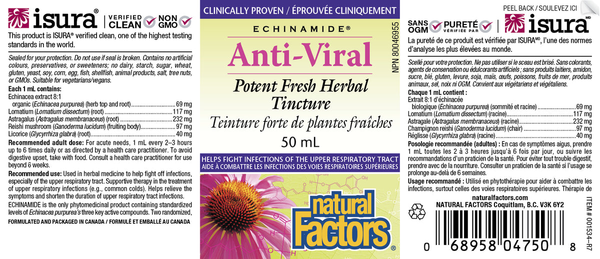 ANTI-VIRAL 50 ML NATURAL FACTORS – Ave Maria Health