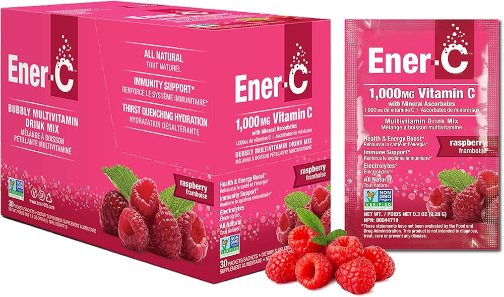 ENER C 1000 MG VITAMIN C RASPBERRY 30 PACKS – Ave Maria Health