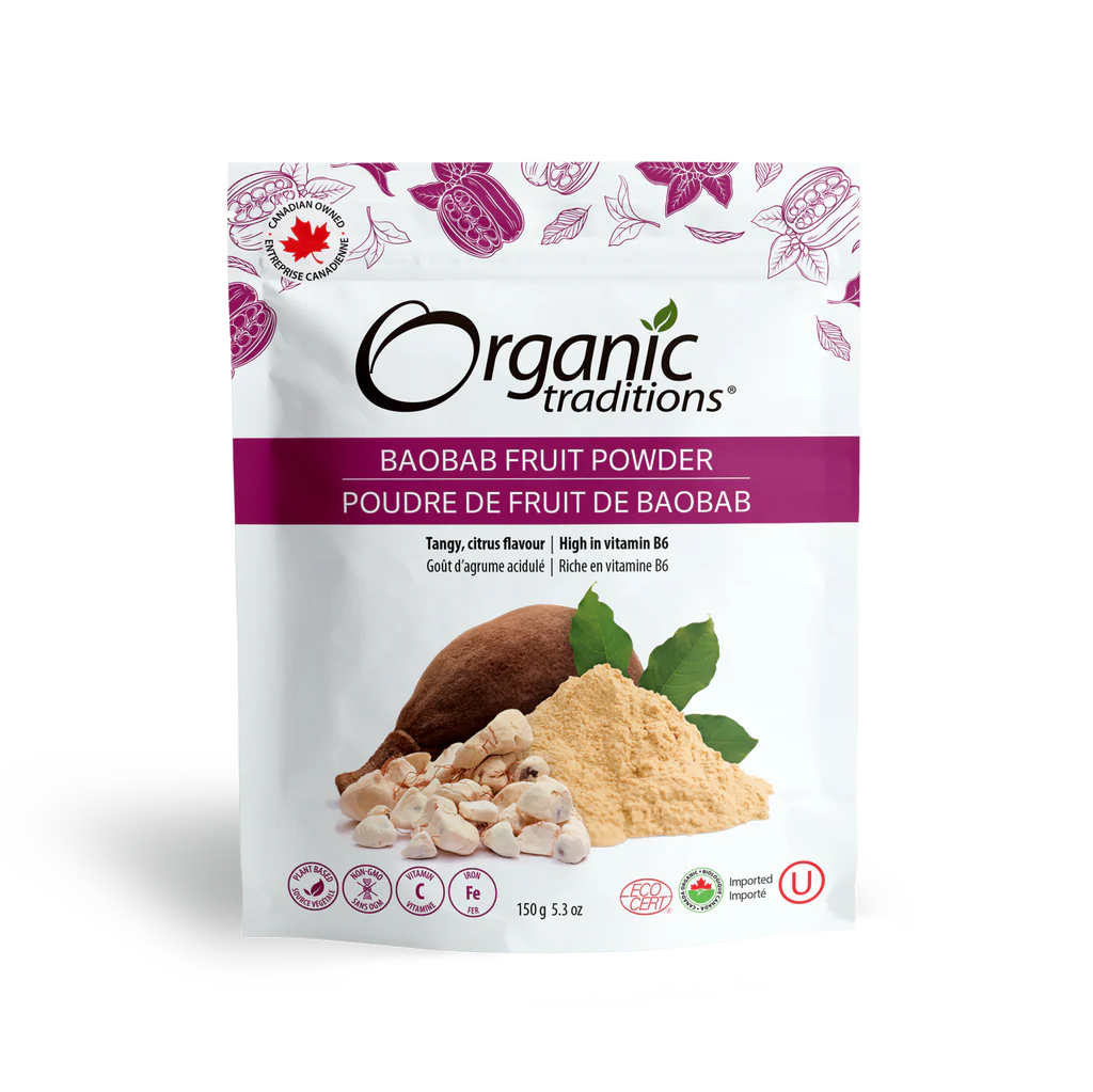 BAOBAB FRUIT POWDER ORGANIC 150 G ORGANIC TRADITIONS – Ave Maria Health