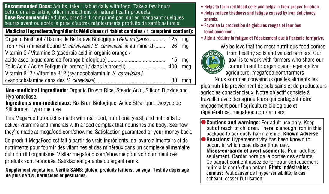 BLOOD BUILDER 30 TABS MEGAFOOD – Ave Maria Health