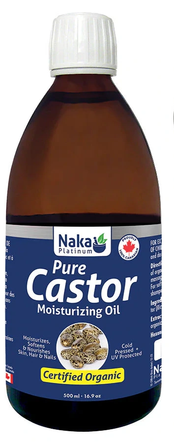 PURE CASTOR MOISTURIZING OIL ORGANIC 500 ML NAKA – Ave Maria Health
