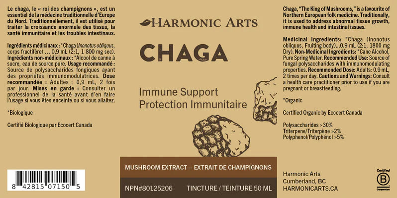 CHAGA MUSHROOM 50 ML HARMONIC ARTS – Ave Maria Health