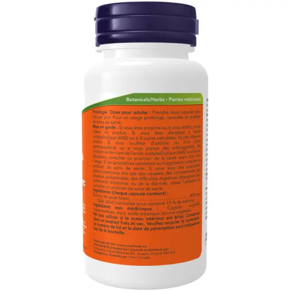 WHITE WILLOW BARK EXTRACT 400 MG 100 CAPS NOW – Ave Maria Health