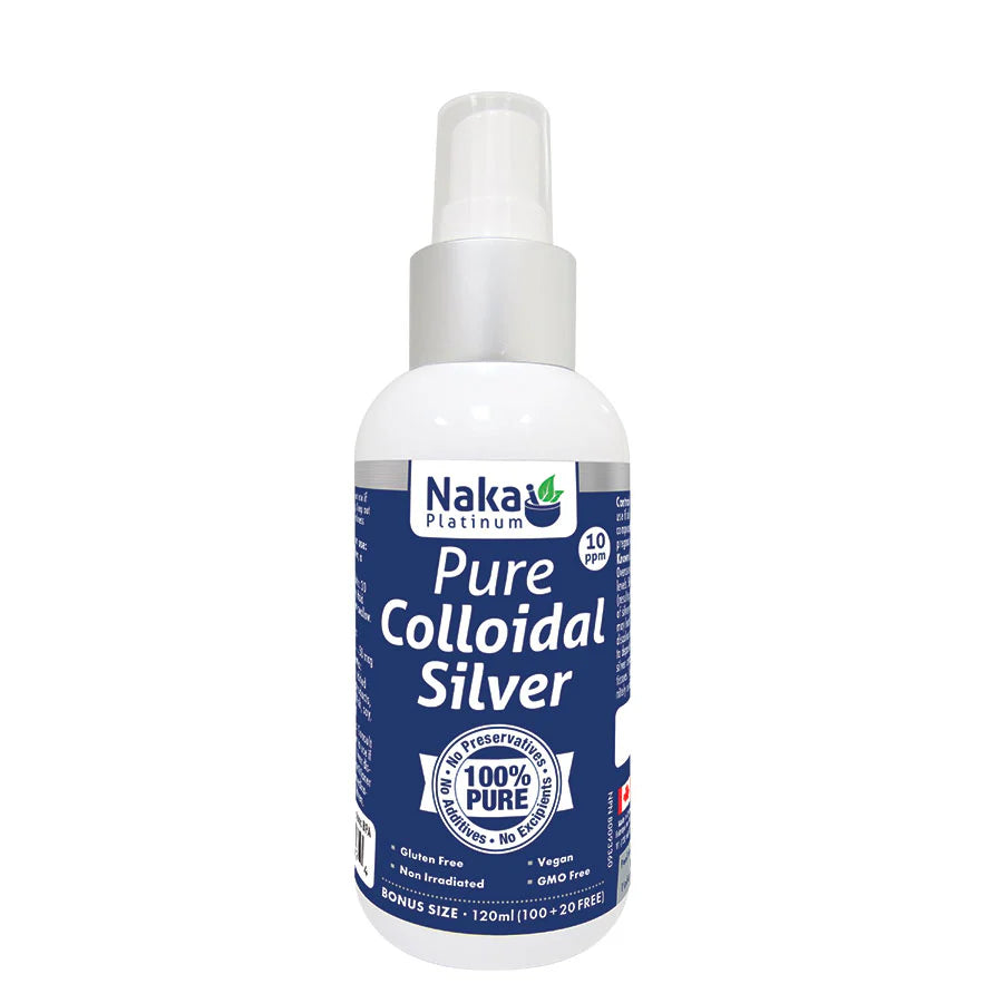 PURE COLLOIDAL SILVER 10 PPM 120 ML SPRAY NAKA – Ave Maria Health