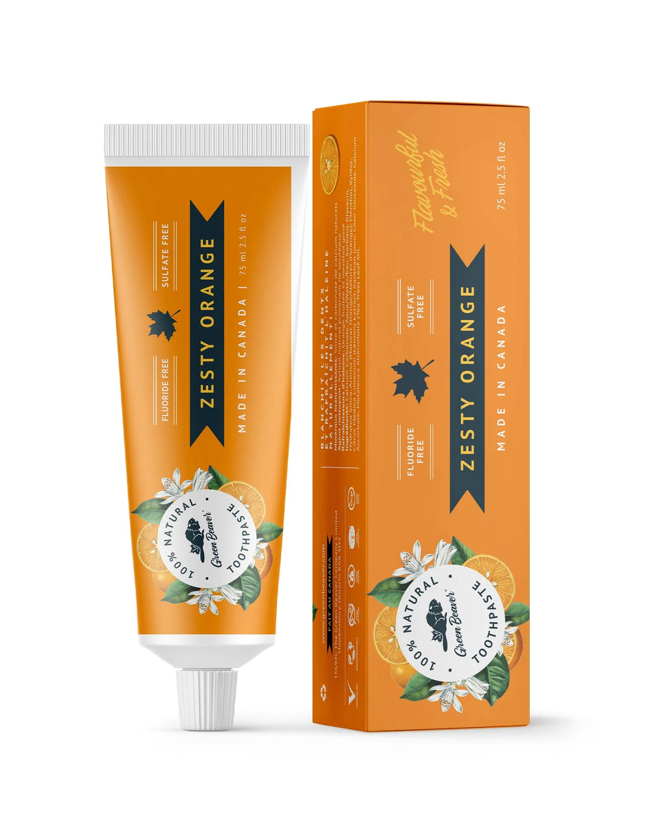 ZESTY ORANGE TOOTHPASTE 75 ML GREEN BEAVER – Ave Maria Health
